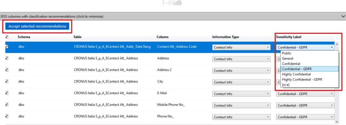 GDPR: Data Classification for on-premise SQL databases – Stefano Demiliani