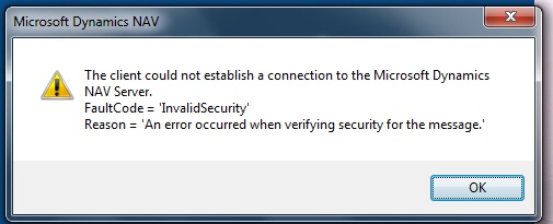 Dynamics NAV and the strange FaultCode=InvalidSecurity error – Stefano ...