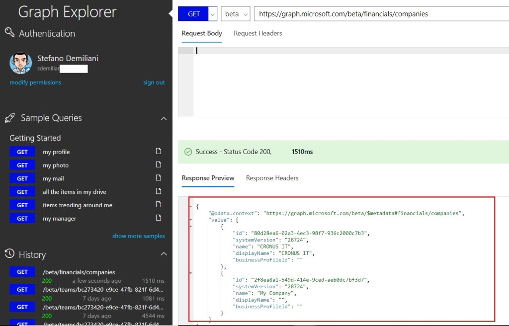 Using Dynamics 365 Business Central APIs in Microsoft Graph – Stefano ...