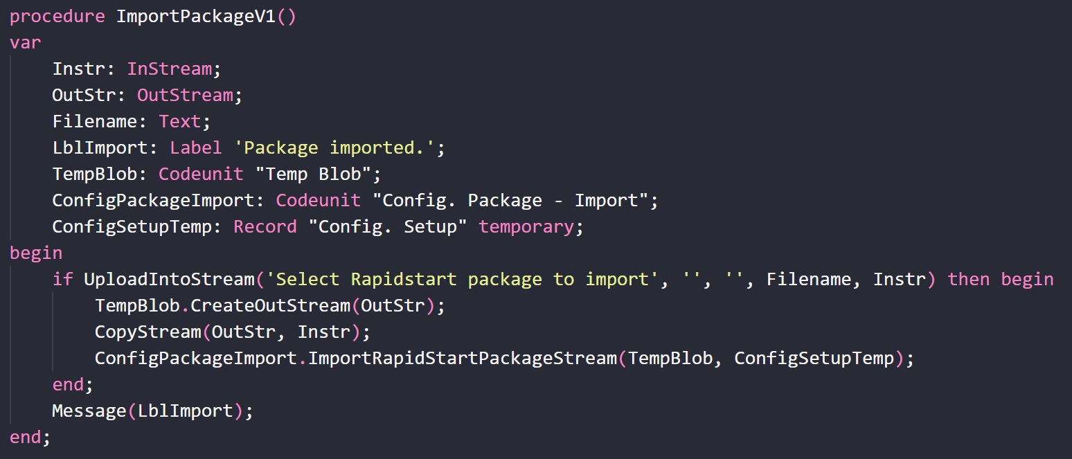 Dynamics 365 Business Central: loading Configuration Packages from AL ...