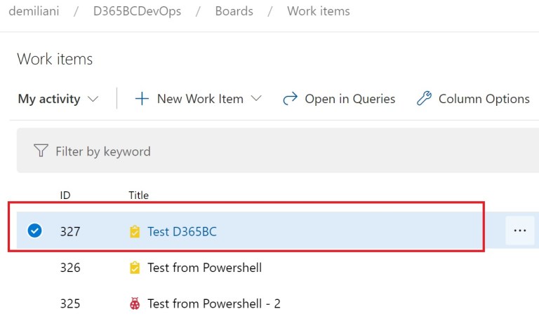 Automating the creation of work items in Azure DevOps (from Powershell ...