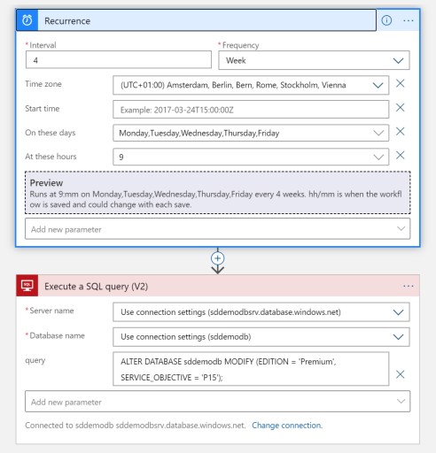 Auto-scaling your Azure SQL database with Logic Apps – Stefano Demiliani