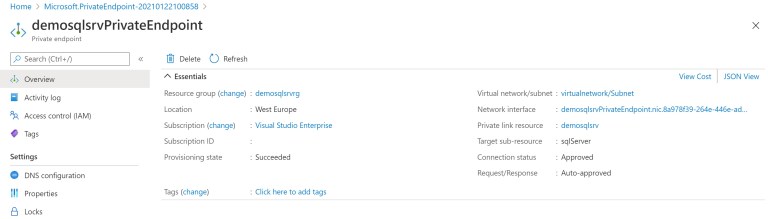Securing your Azure SQL Database with a private endpoint – Stefano ...