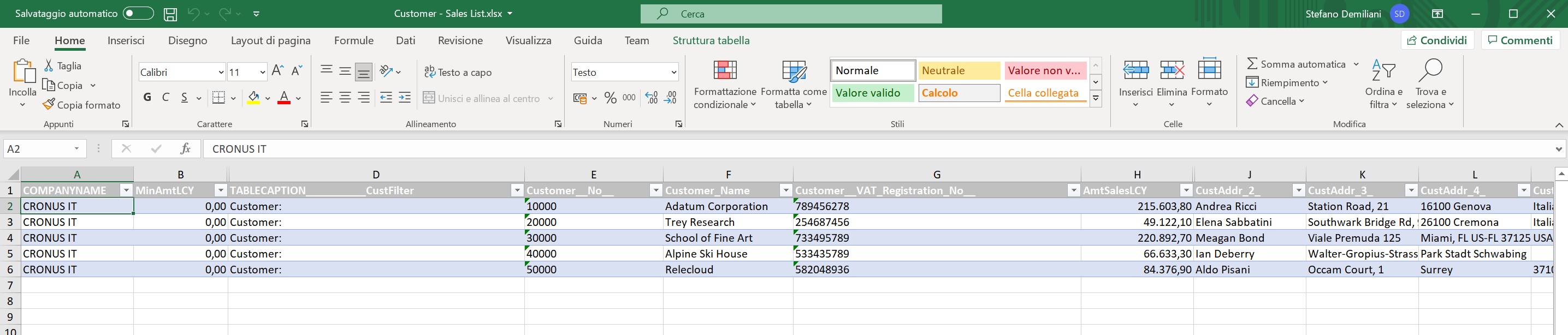 Dynamics 365 Business Central: save report dataset to Excel – Stefano ...