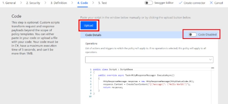 Using custom C# code when creating Custom Connectors for Power Platform ...