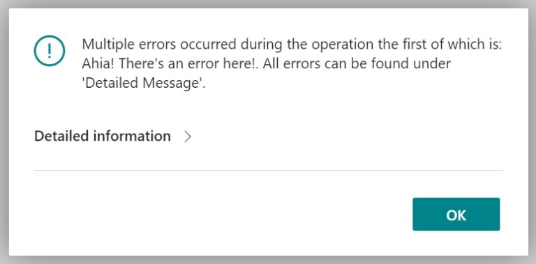 Dynamics 365 Business Central: changing the way of throwing Errors ...