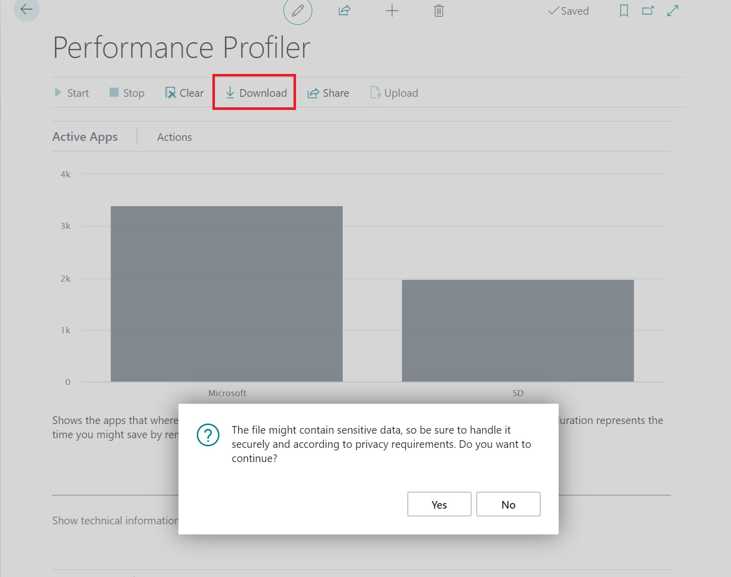 Dynamics 365 Business Central: introducing the in-client Performance ...