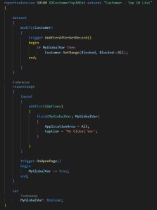 Dynamics 365 Business Central: report extensions and global variables ...