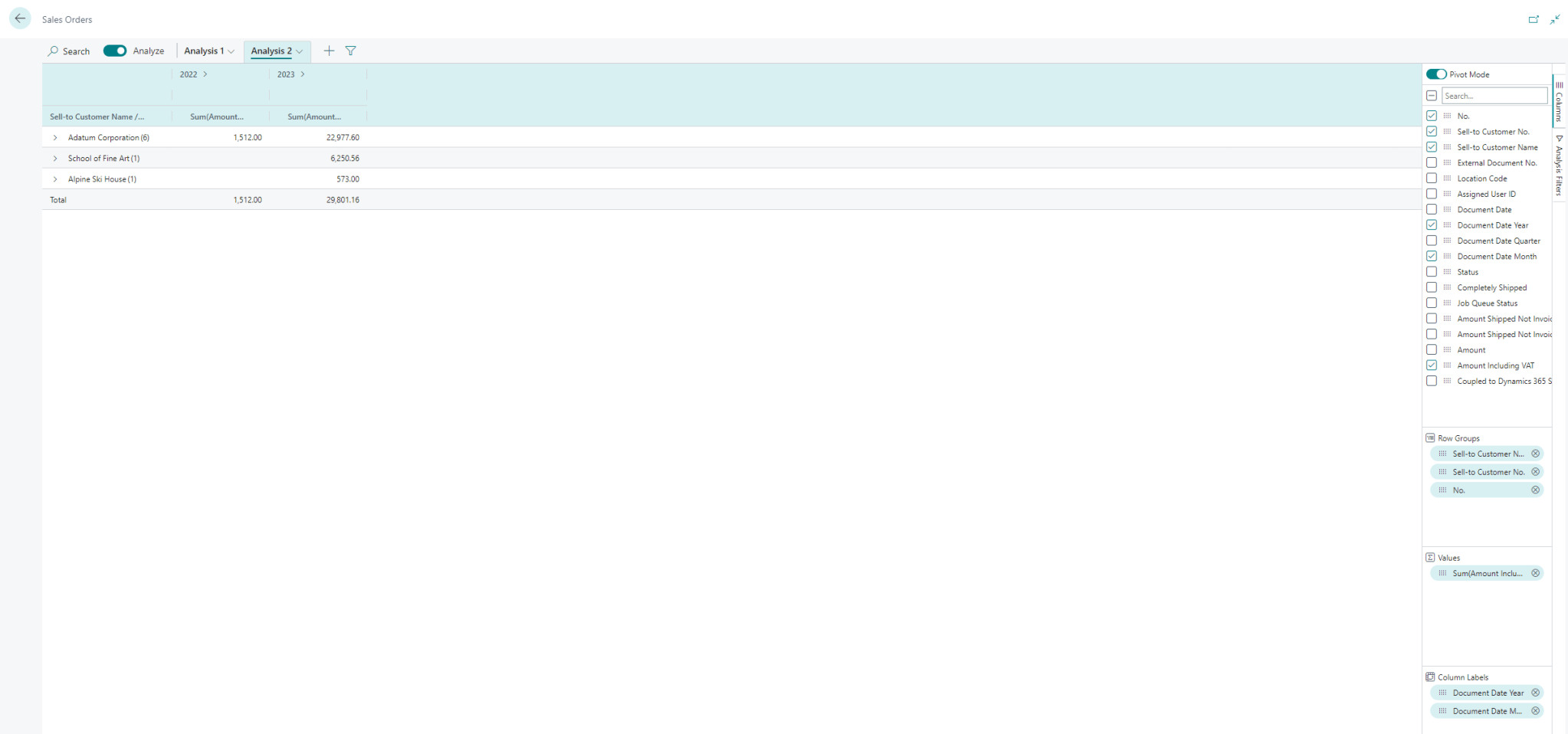 Dynamics 365 Business Central: Analyze, group, and pivot data on list ...