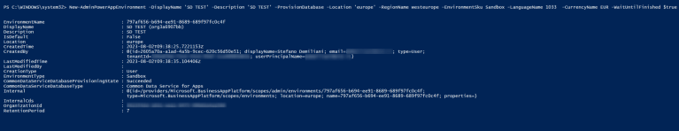 Dataverse environment creation: use Powershell! – Stefano Demiliani