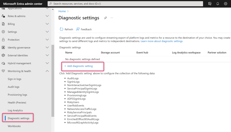 Collect Microsoft Graph Activity Logs in Azure Monitor – Stefano Demiliani