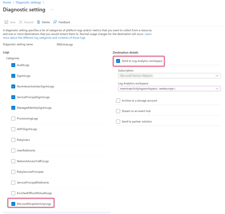 Collect Microsoft Graph Activity Logs in Azure Monitor – Stefano Demiliani