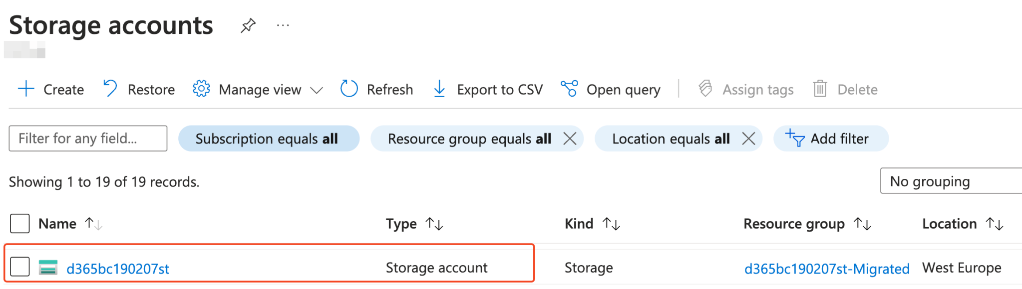 Do you have again Classic Azure Storage Accounts? These are the last ...