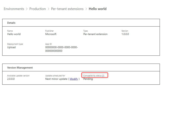Dynamics 365 Business Central 2025 Wave 1: checking app compatibility with future versions ...
