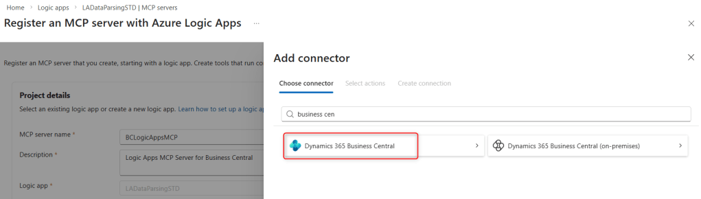 Creating MCP servers for Dynamics 365 Business Central with Azure Logic ...